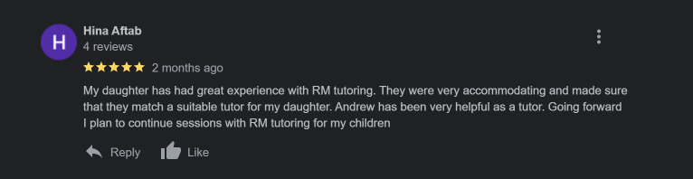 RM Tutoring – In-Home and Online Tutoring for Math, Sciences and More